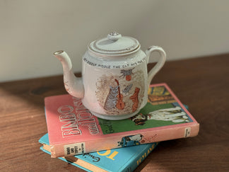 Late 19th-Century Victorian Children’s Teapot “Hey Diddle Diddle” Cat ...